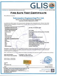 Certificate — Valvematics